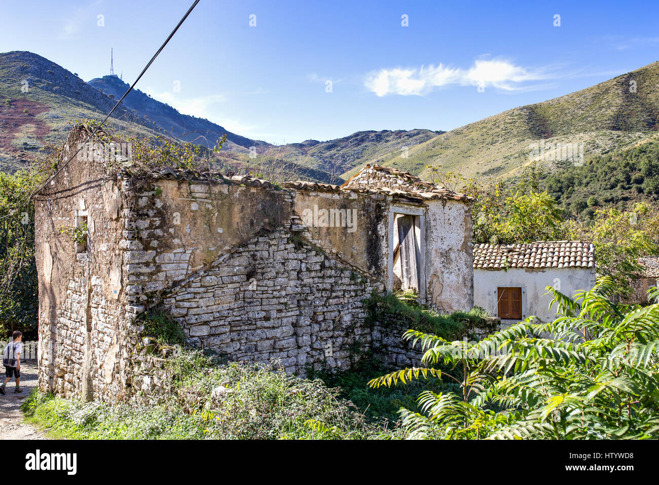 Old Perithia, Corfu's oldest village, incredible ruins of stone build ...