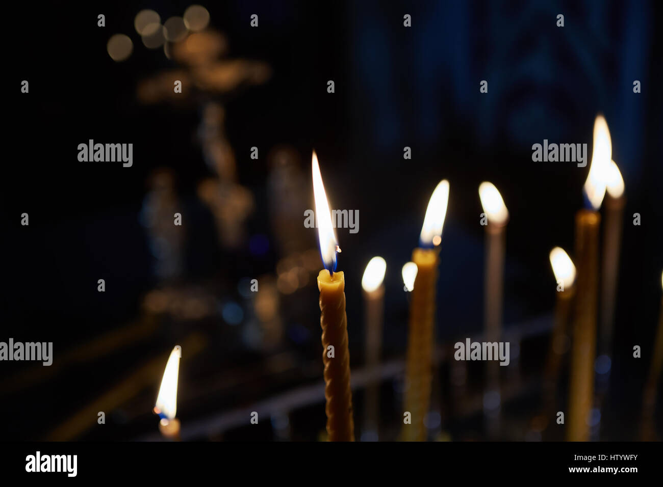 candles in orthodox church Stock Photo - Alamy