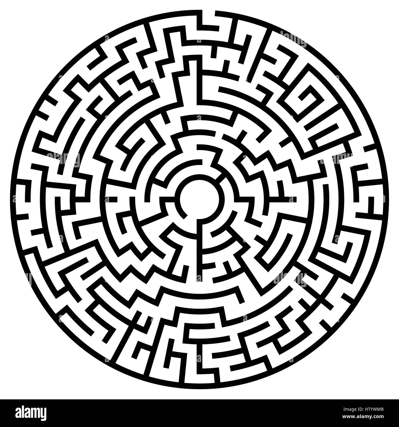 Solvable circular maze element isolated on white Stock Vector Image ... Solvable circular maze element isolated on white Stock Vector Image ...