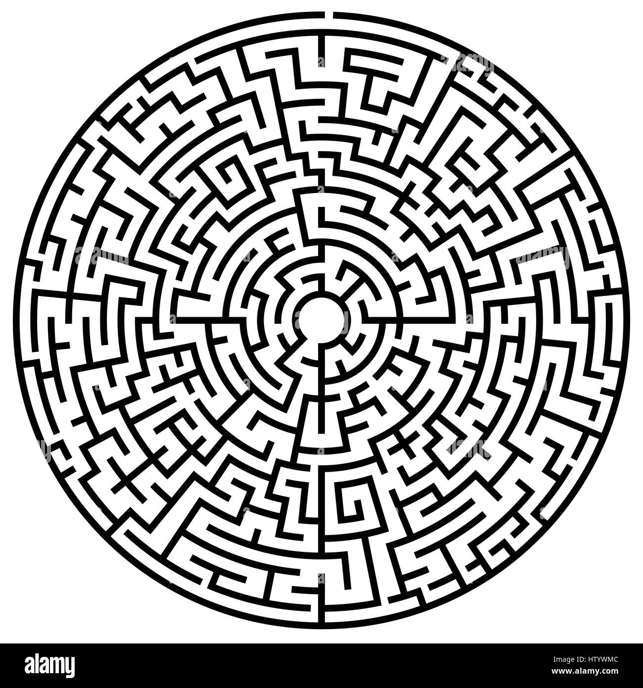 Solvable circular maze element isolated on white Stock Vector Image ... Solvable circular maze element isolated on white Stock Vector Image ...
