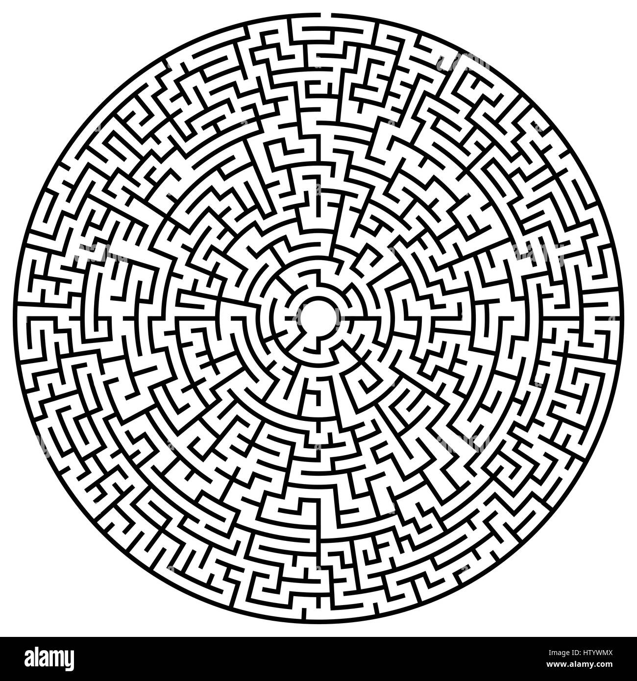 Solvable circular maze element isolated on white Stock Vector Image ...