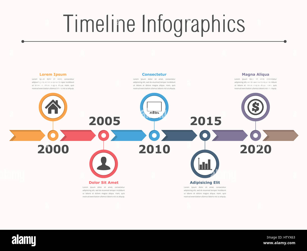 Timeline infographics design with arrows, workflow or process diagram ...