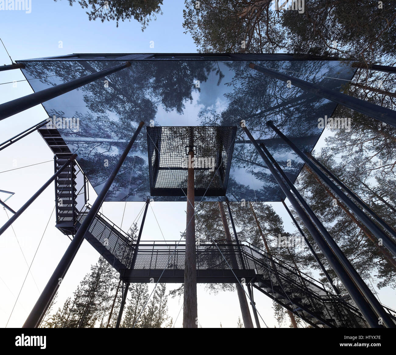 Ascending to the 7th Room. Treehotel, Harads, Sweden. Architect ...