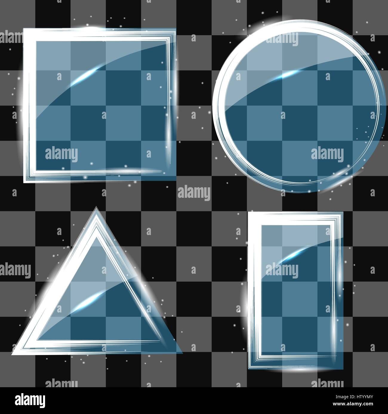 Transparent glass square card Stock Vector Images - Alamy