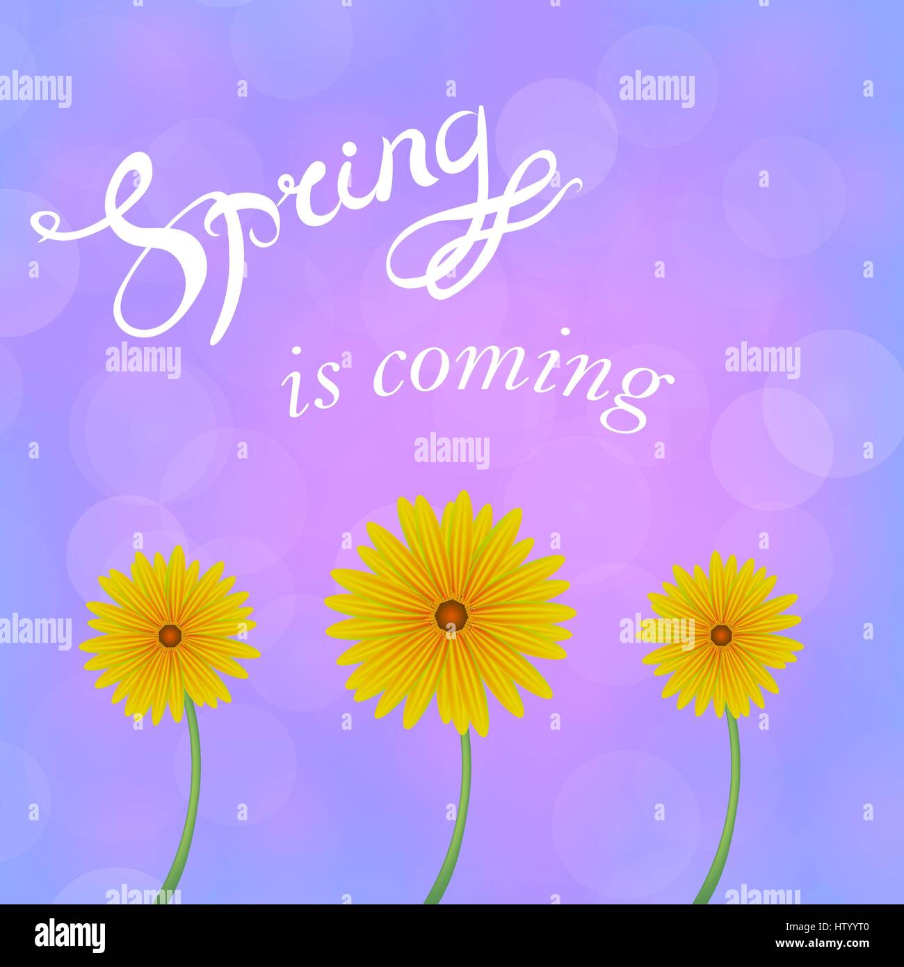 Spring time hand lettering Stock Vector Images - Alamy