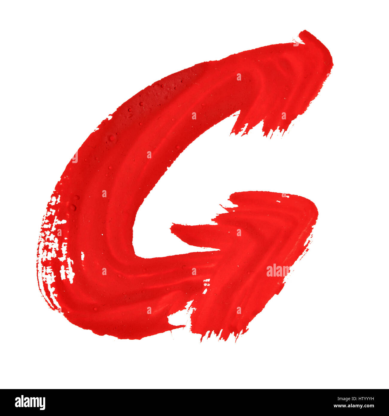 G - Red handwritten letters over white background Stock Photo - Alamy