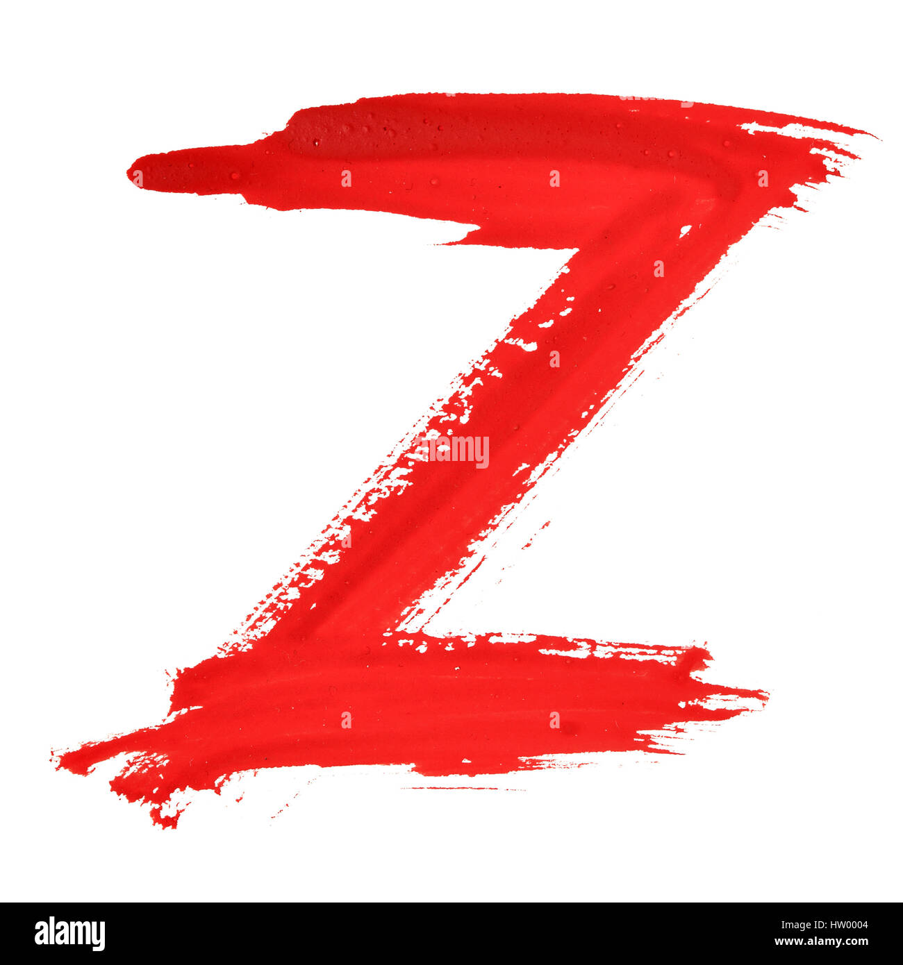 Z - Red handwritten letters over white background Stock Photo - Alamy