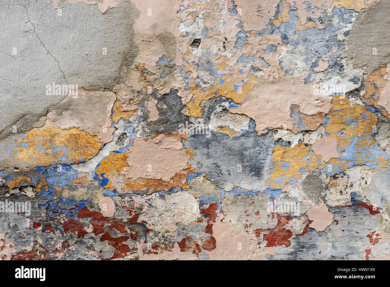 Wall with chipped paint Stock Photo - Alamy