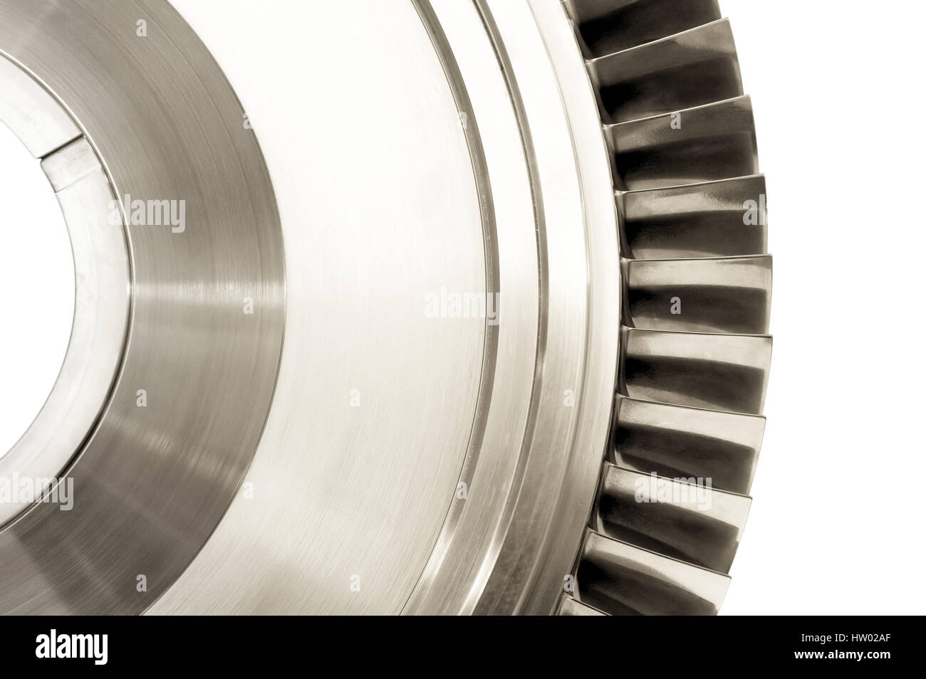 jet engine turbine blade isolated on white Stock Photo - Alamy