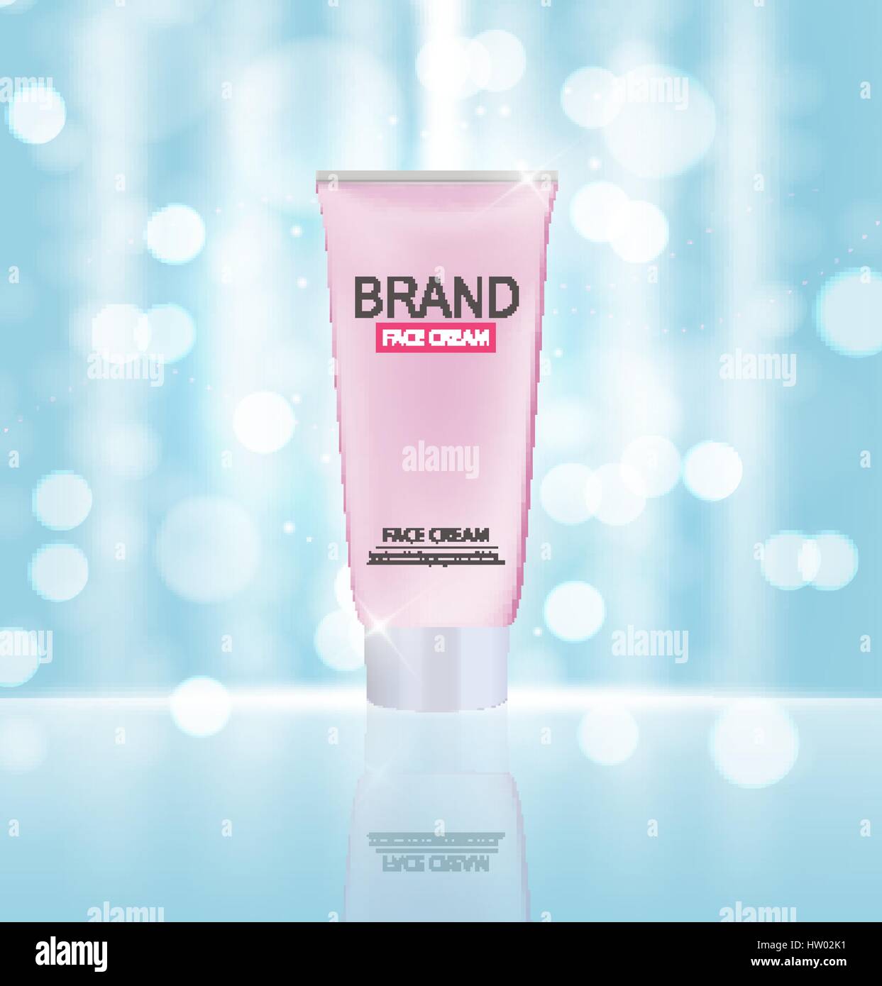 Face Cream Bottle Tube Template for Ads or Magazine Background Stock ...
