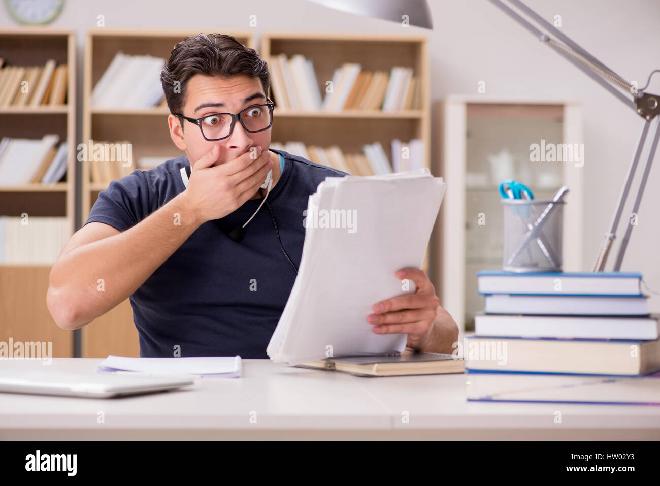 Depressed teenager in class hi-res stock photography and images - Alamy
