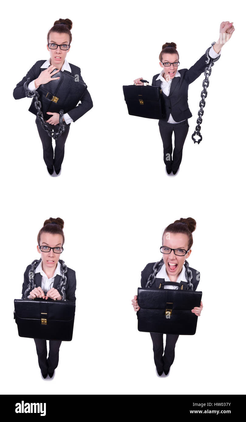 Woman with hands and handcuffs Stock Photo - Alamy