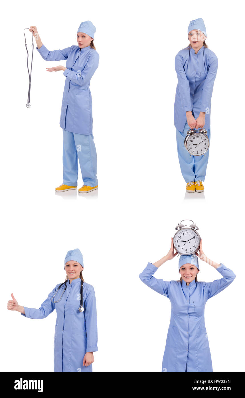 Woman doctor missing her deadlines Stock Photo - Alamy