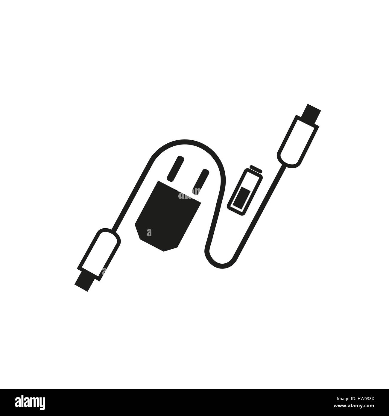 Black battery charger accessories Stock Vector Images - Alamy