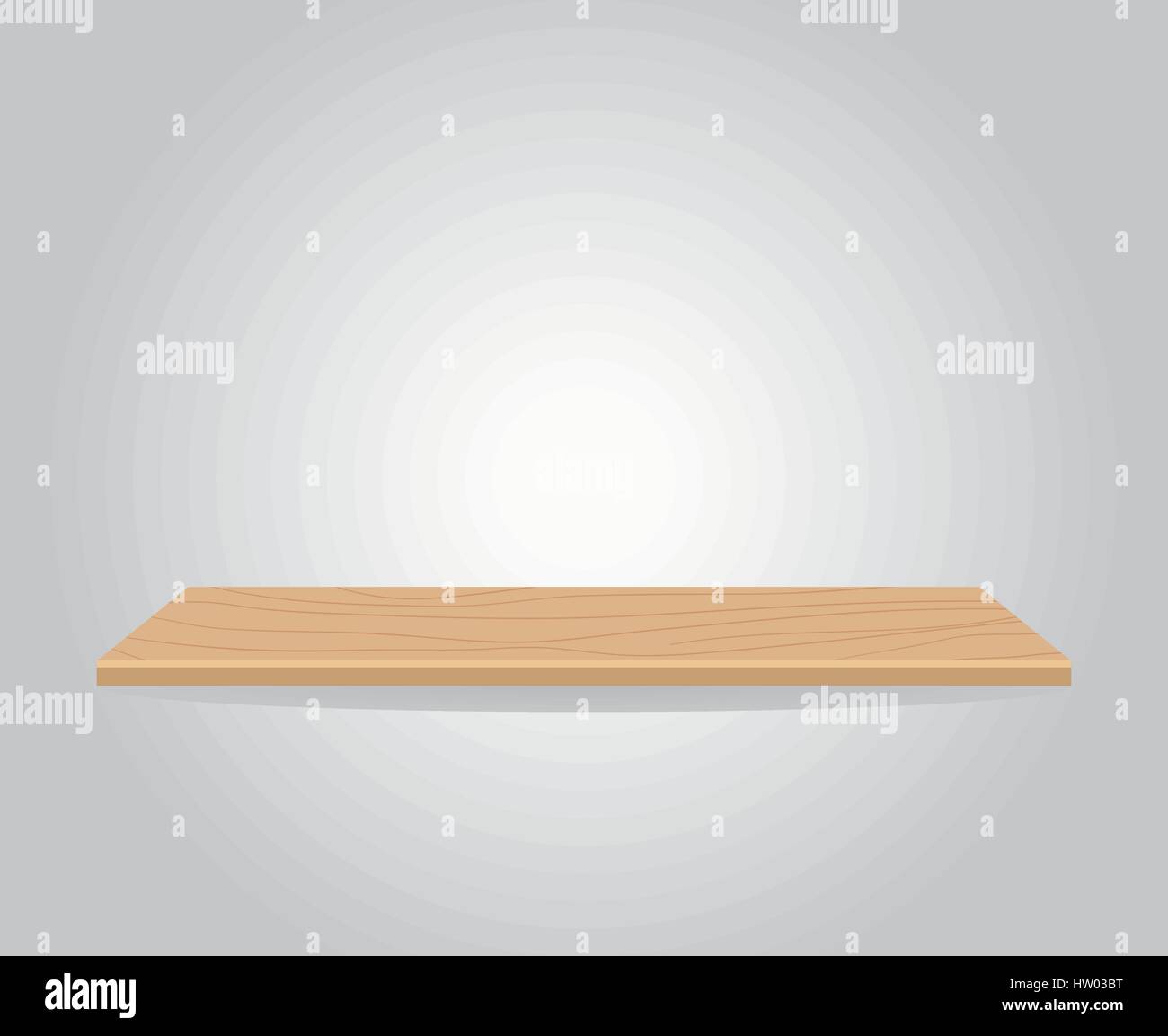 Empty wood shelf illustration, gray wall Stock Vector Image & Art - Alamy