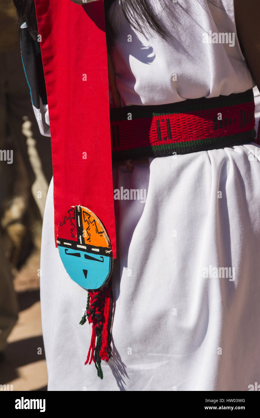 New Mexico, Pueblo of Zuni, Zuni Visitor and Arts Center, Zuni dancers ...