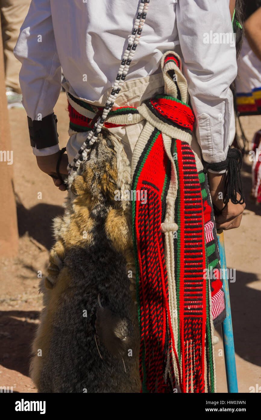 New Mexico, Pueblo of Zuni, Zuni Visitor and Arts Center, Zuni dancers ...