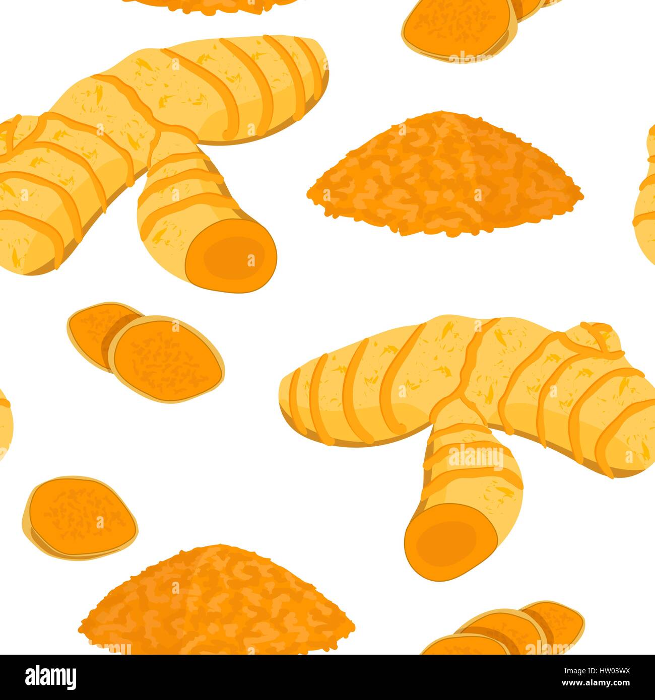 Turmeric powder and root Stock Vector Images - Alamy