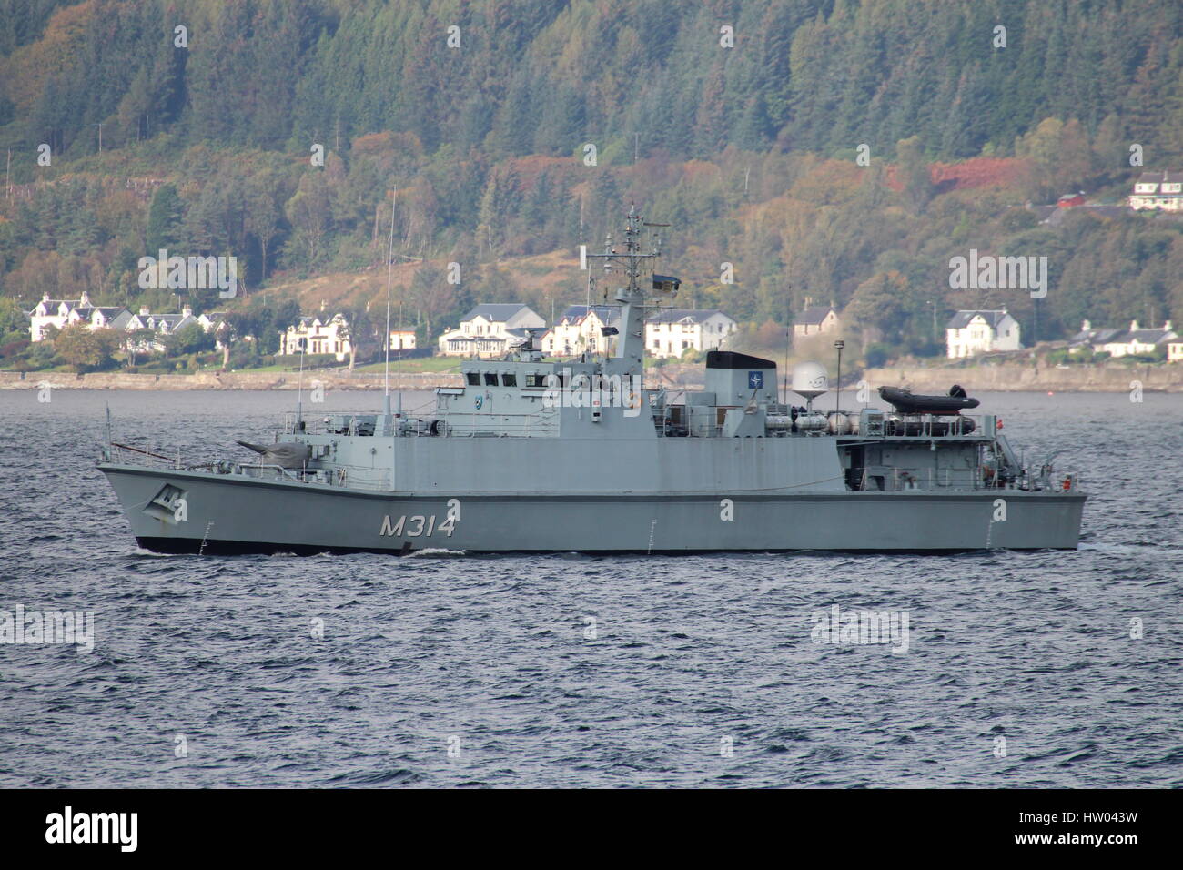 EML Sakala (M314), a Sandown-class minehunter of the Estonian Navy, at ...