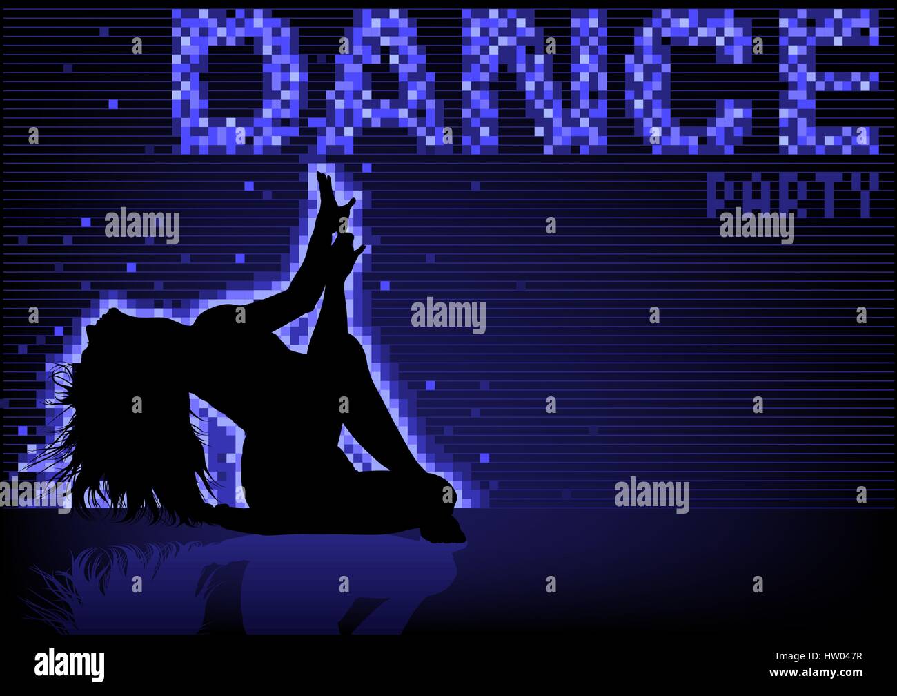 Sparkling blue disco party Stock Vector Images - Alamy