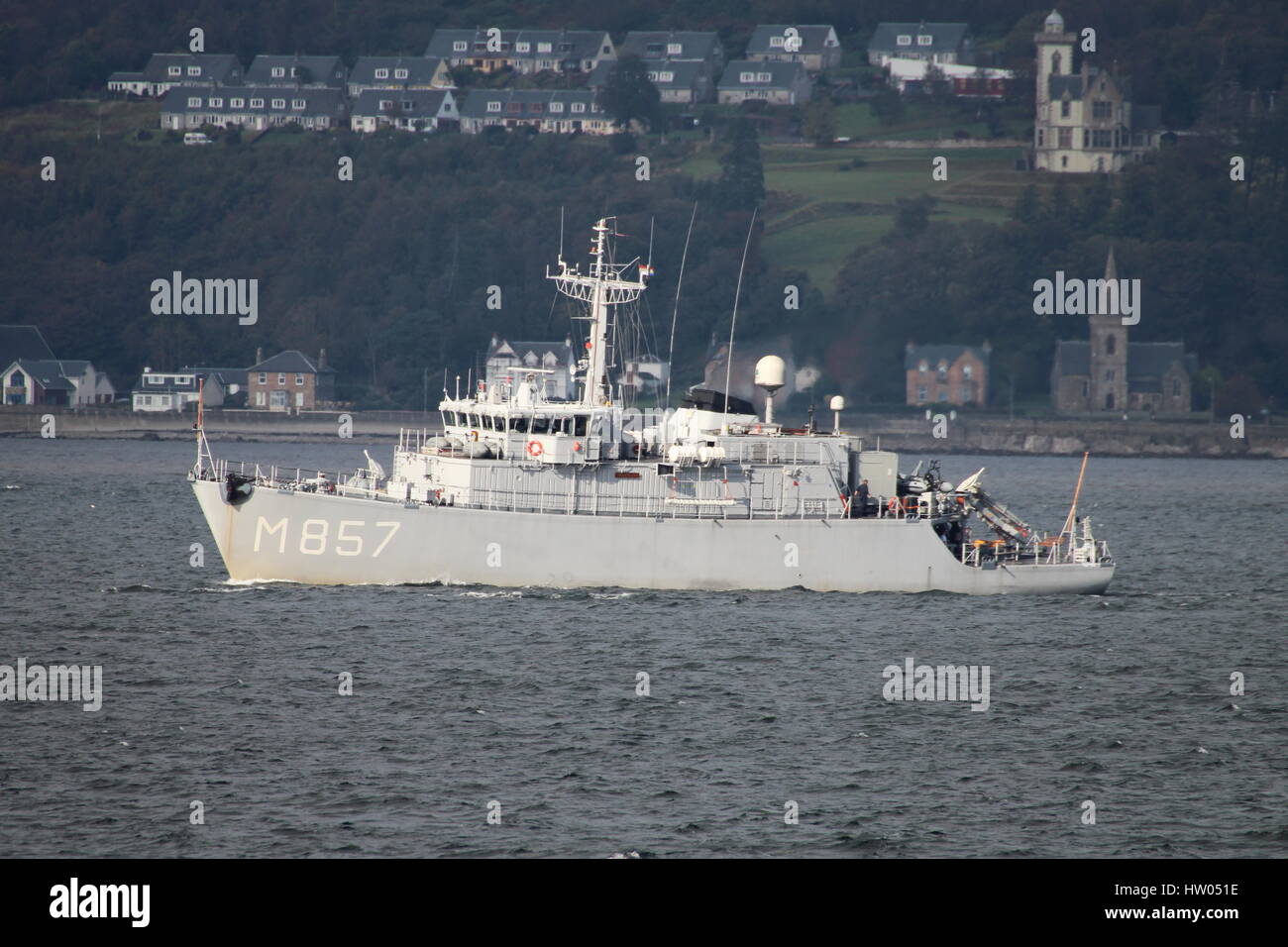 HNLMS Makkum (M857), a Flower-class (Tripartite) minehunter of the ...