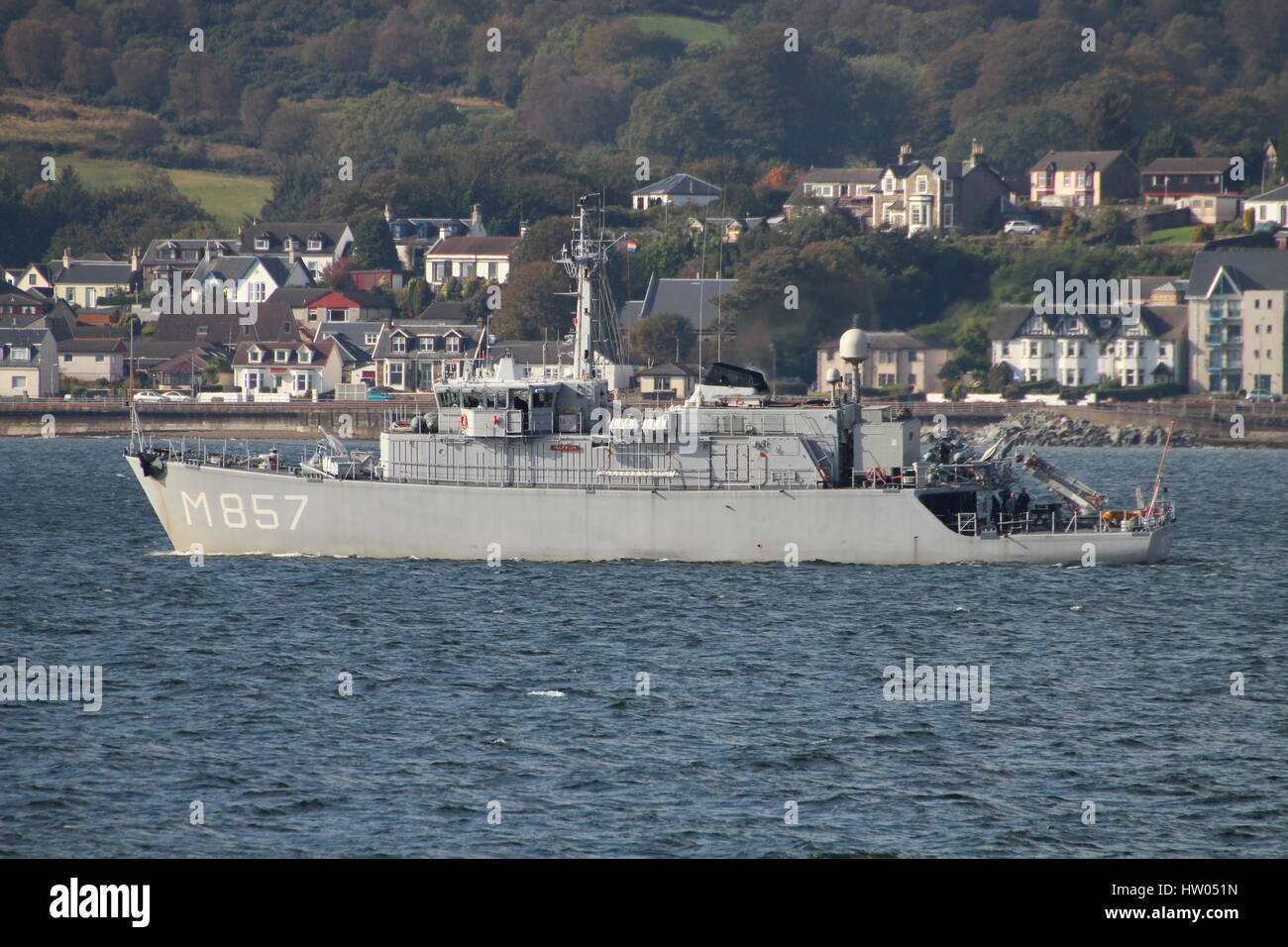 HNLMS Makkum (M857), a Flower-class (Tripartite) minehunter of the ...
