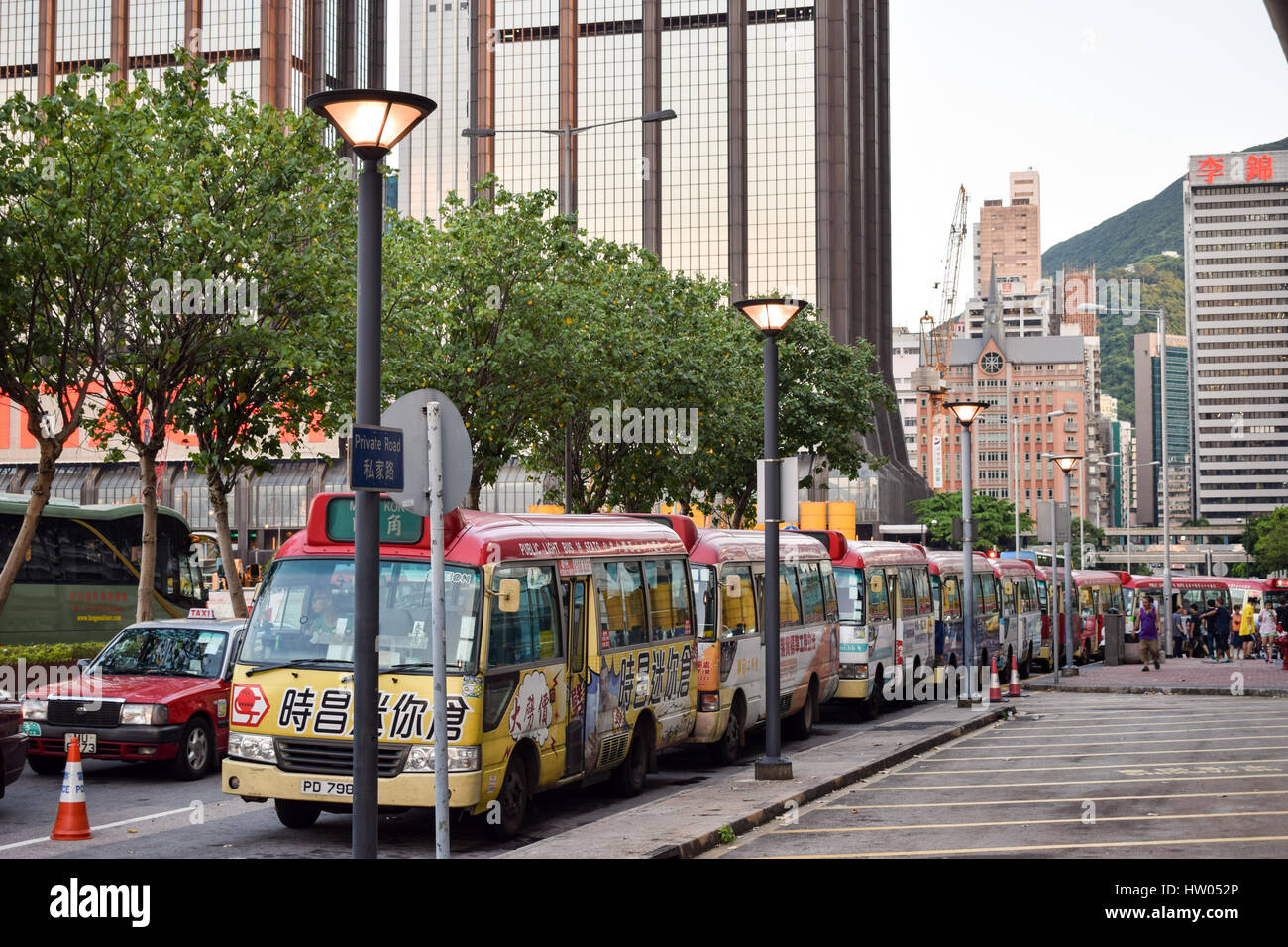 Red topped minibuses hi-res stock photography and images - Alamy