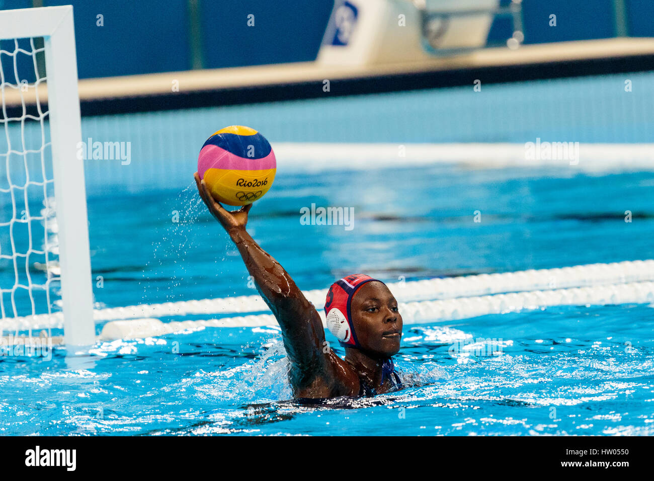 Rio de Janeiro, Brazil. 19 August 2016 Ashleigh Johnson (USA) competes ...
