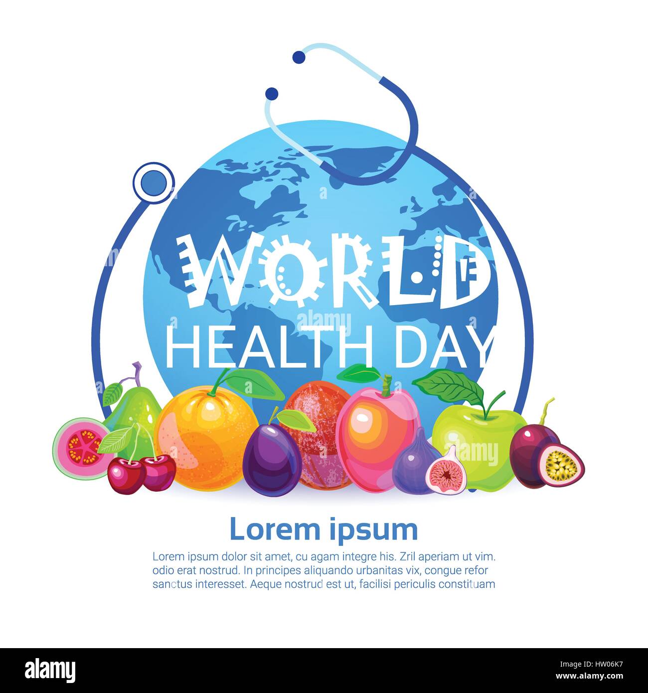 Vector flat earth day Cut Out Stock Images & Pictures - Alamy