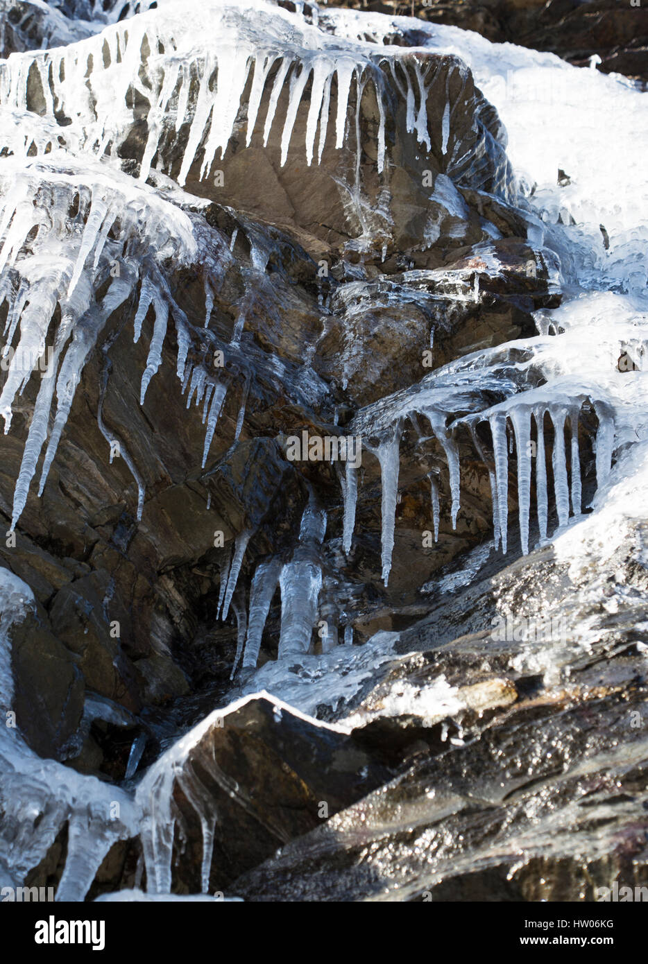 Ice icicles on rocks hi-res stock photography and images - Alamy