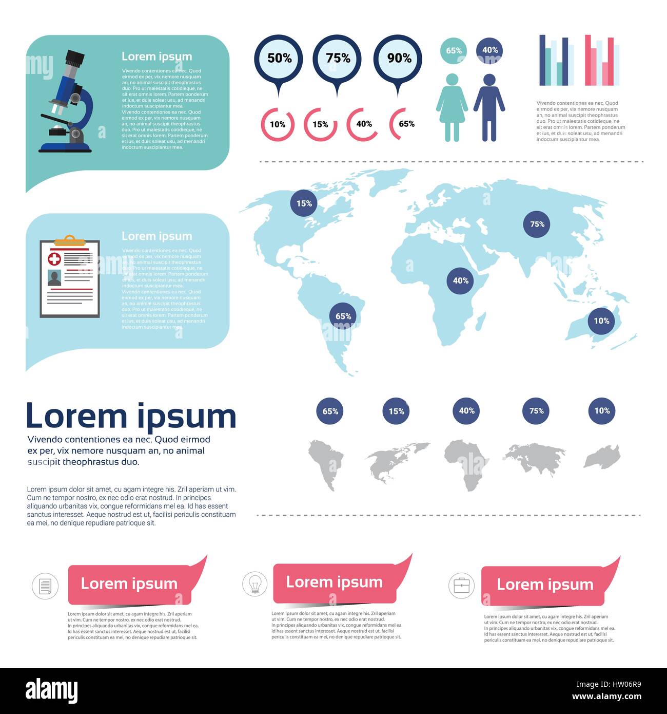 Health Medicine Infographics Information Banner With Copy Space Stock ...