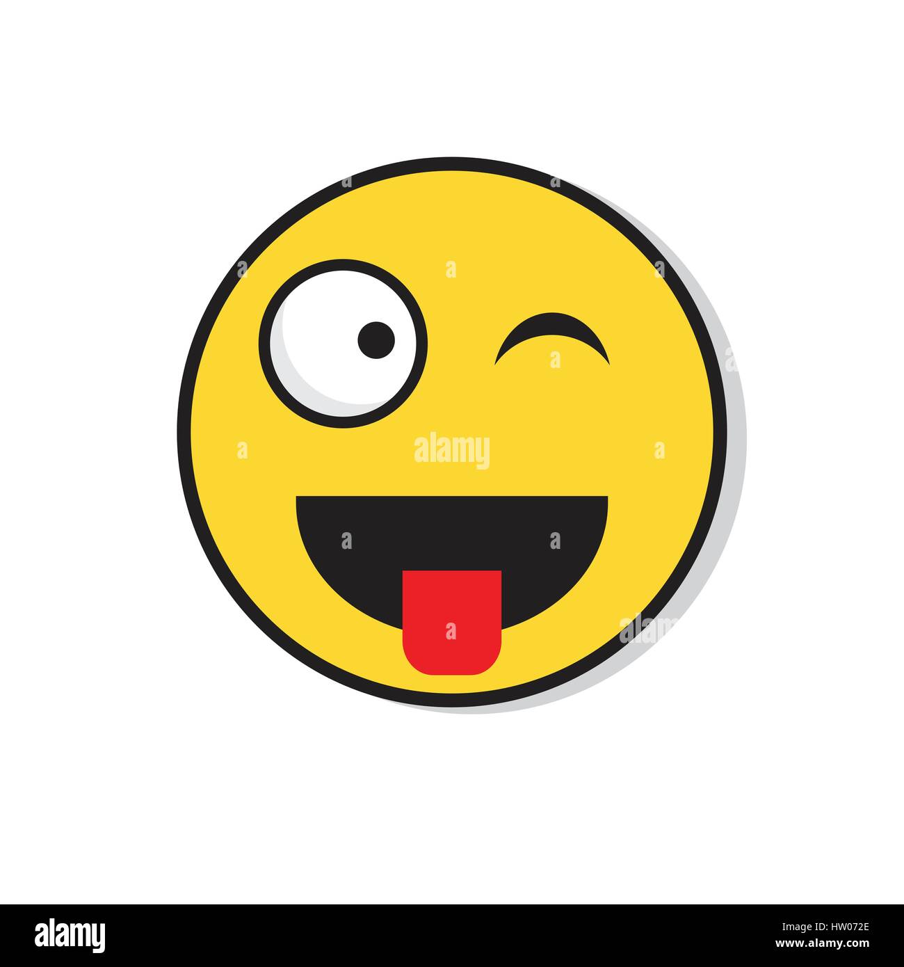 Smiley emoticon facial expression wink hi-res stock photography and ...