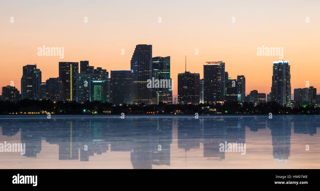 Miami beach skyline hi-res stock photography and images - Alamy