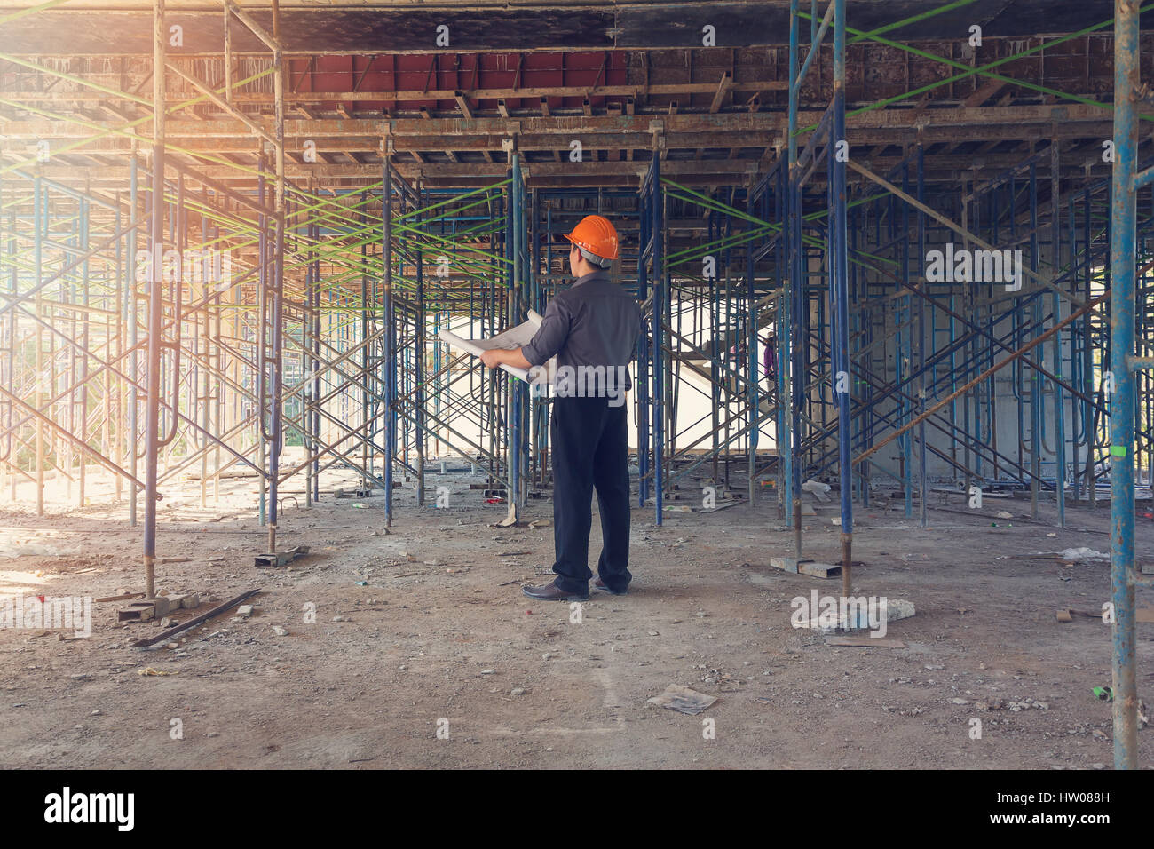 Construction concepts, Engineer and Architect working at Construction ...