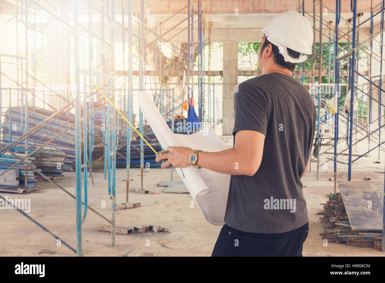 Construction concepts, Engineer and Architect working at Construction ...