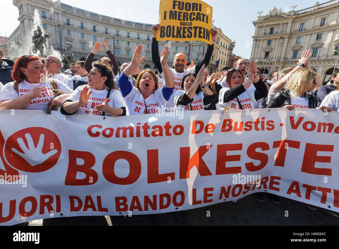 Rome, Italy. 15th Mar, 2017. Thousands of street vendors take part in a ...