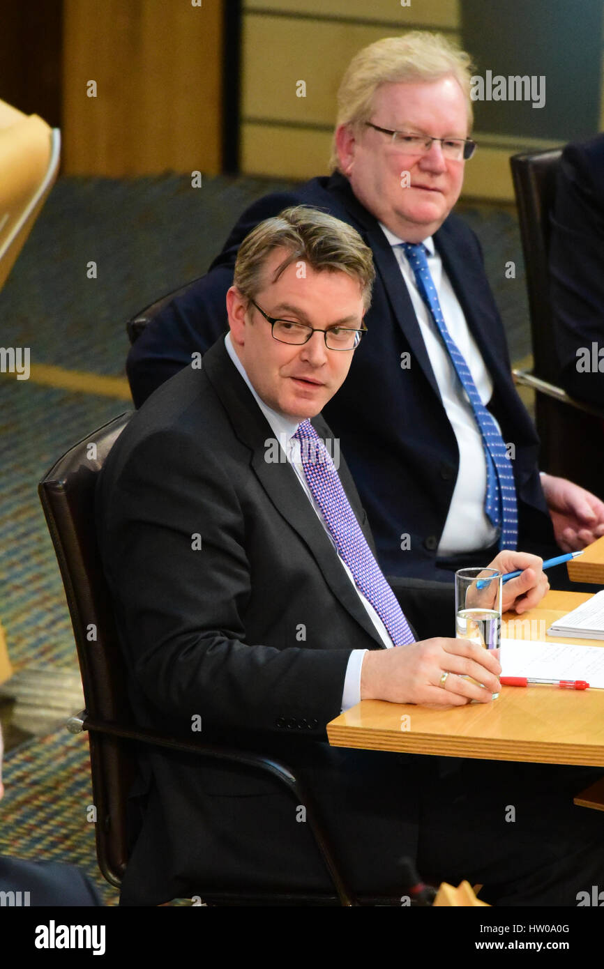 Edinburgh, Scotland, United Kingdom. 15th March, 2017. Adam Tomkins (L ...