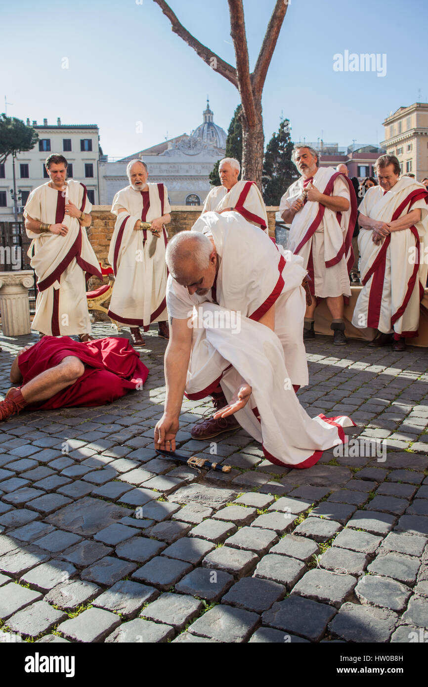 historical re-enactment of the "Ides of March", the 'killing, by some ...