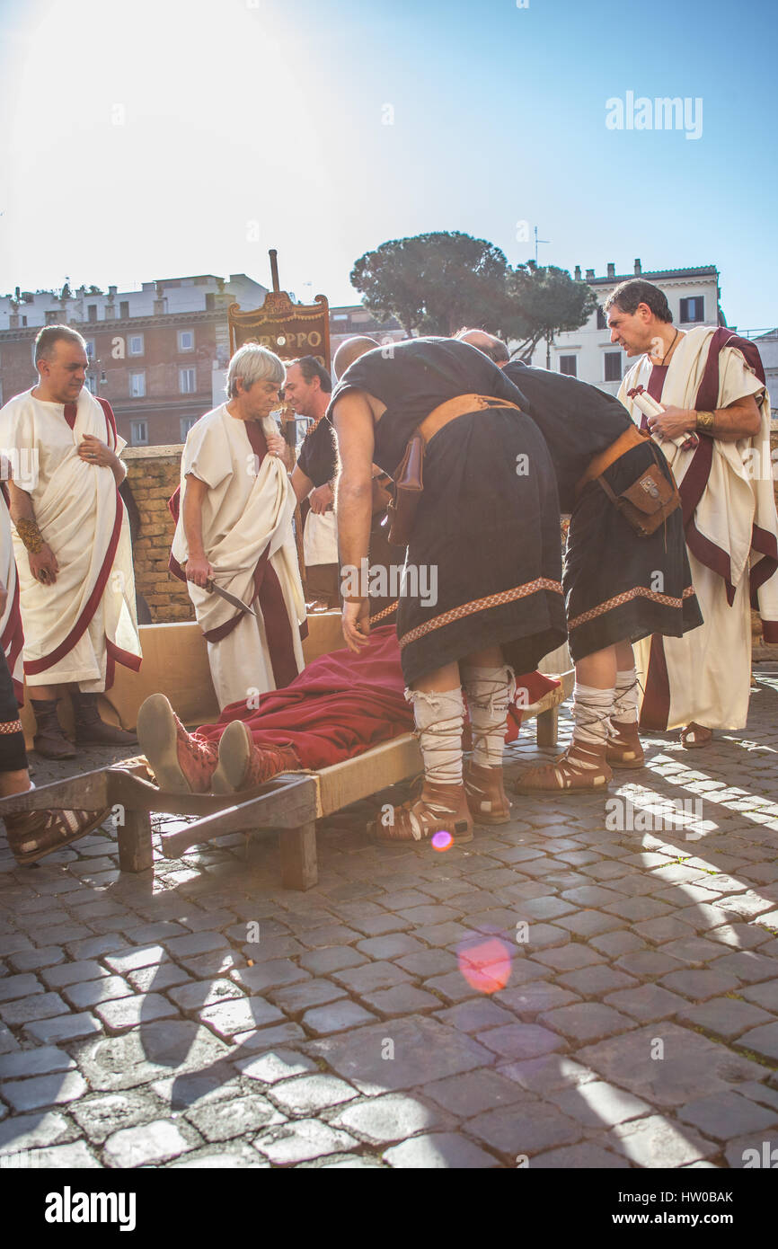 historical re-enactment of the "Ides of March", the 'killing, by some ...