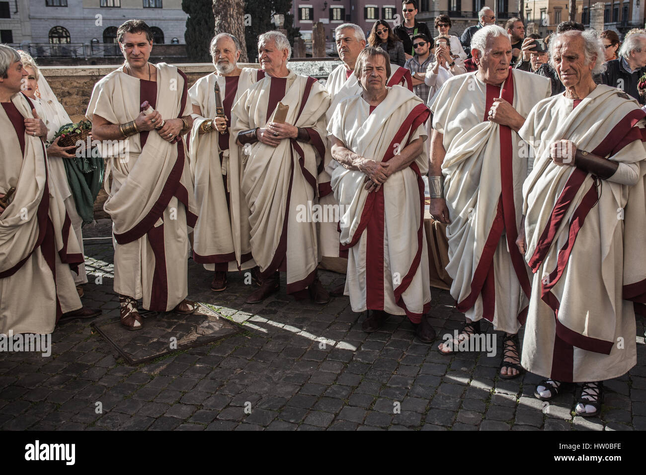 historical re-enactment of the "Ides of March", the 'killing, by some ...