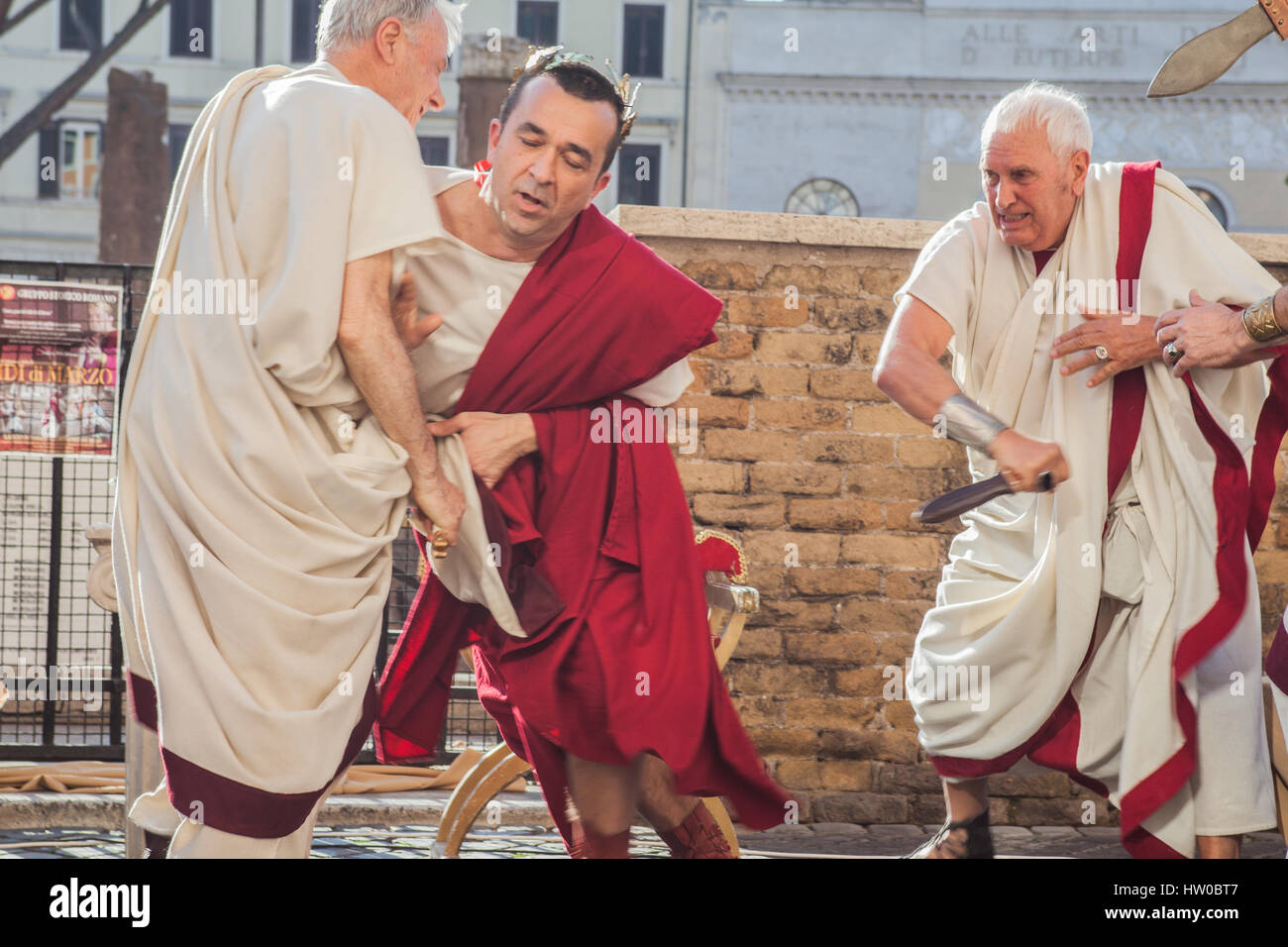 historical re-enactment of the "Ides of March", the 'killing, by some ...