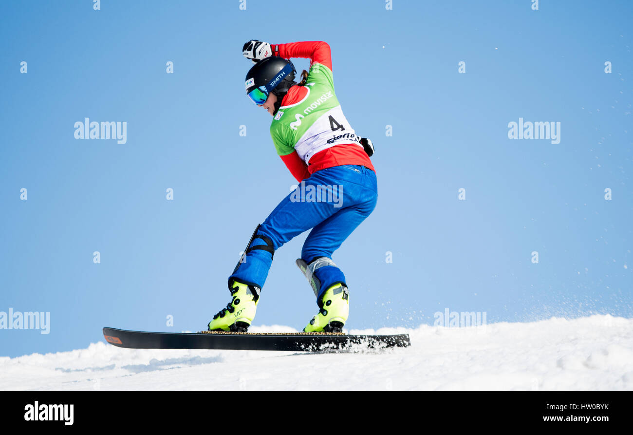 Sierra Nevada, Spain. 14th Mar, 2017. Daniela Ulbing (Austria) during ...