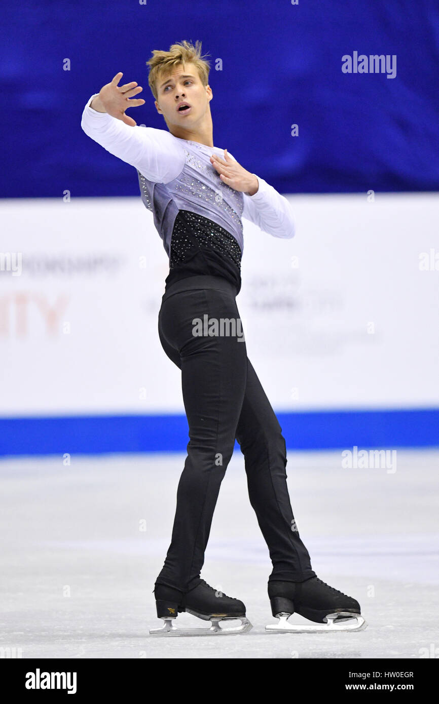 Taipei, Taiwan. 15th Mar, 2017. Alexei Krasnozhon (USA) Figure Skating ...