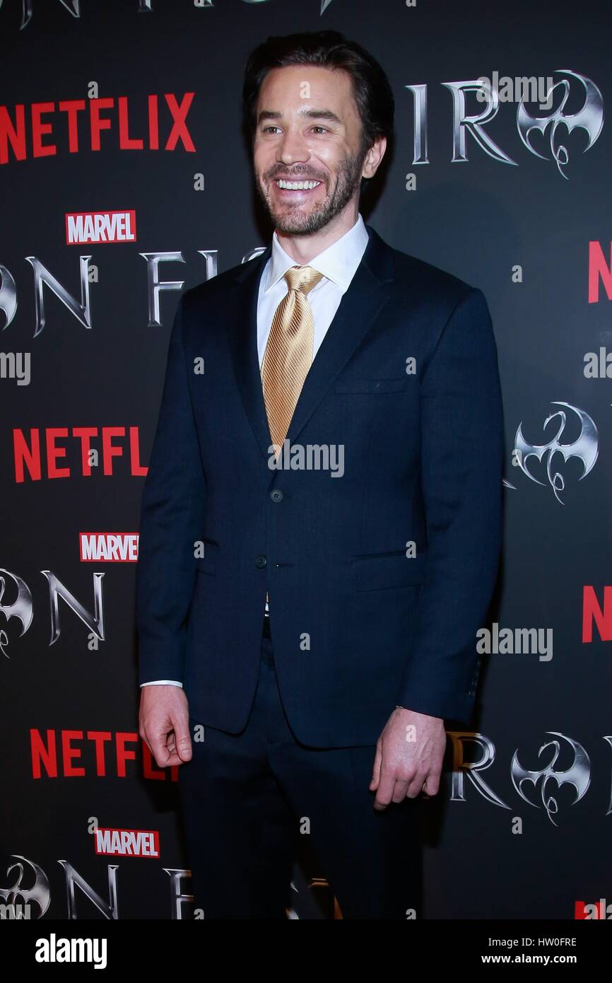 New York, NY, USA. 15th Mar, 2017. Tom Pelphrey at arrivals for NETFLIX ...