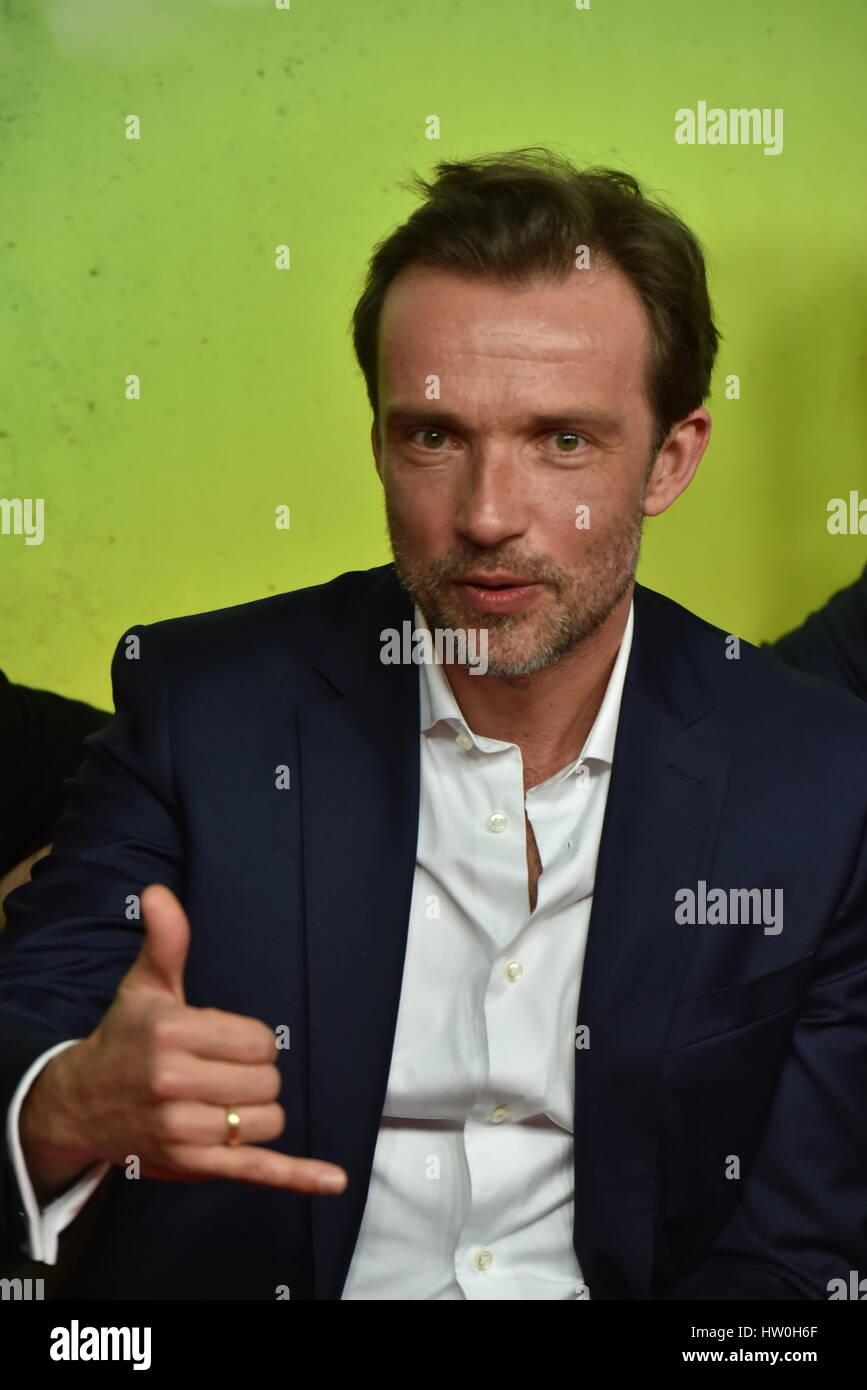 Cologne, Germany. 14th Mar, 2017. Actor Lucas Gregorowicz, photographed ...