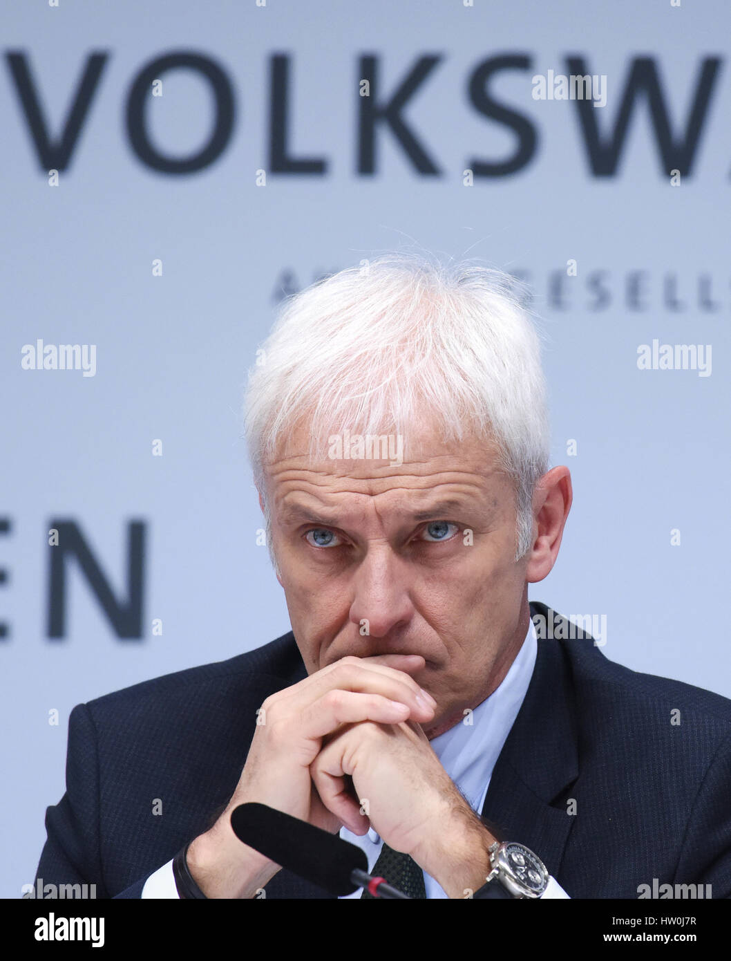 Wolfsburg, Germany. 14th Mar, 2017. Matthias Mueller, CEO of Volkswagen ...