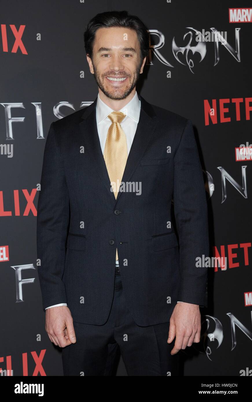 New York, NY, USA. 15th Mar, 2017. Tom Pelphrey at arrivals for NETFLIX ...