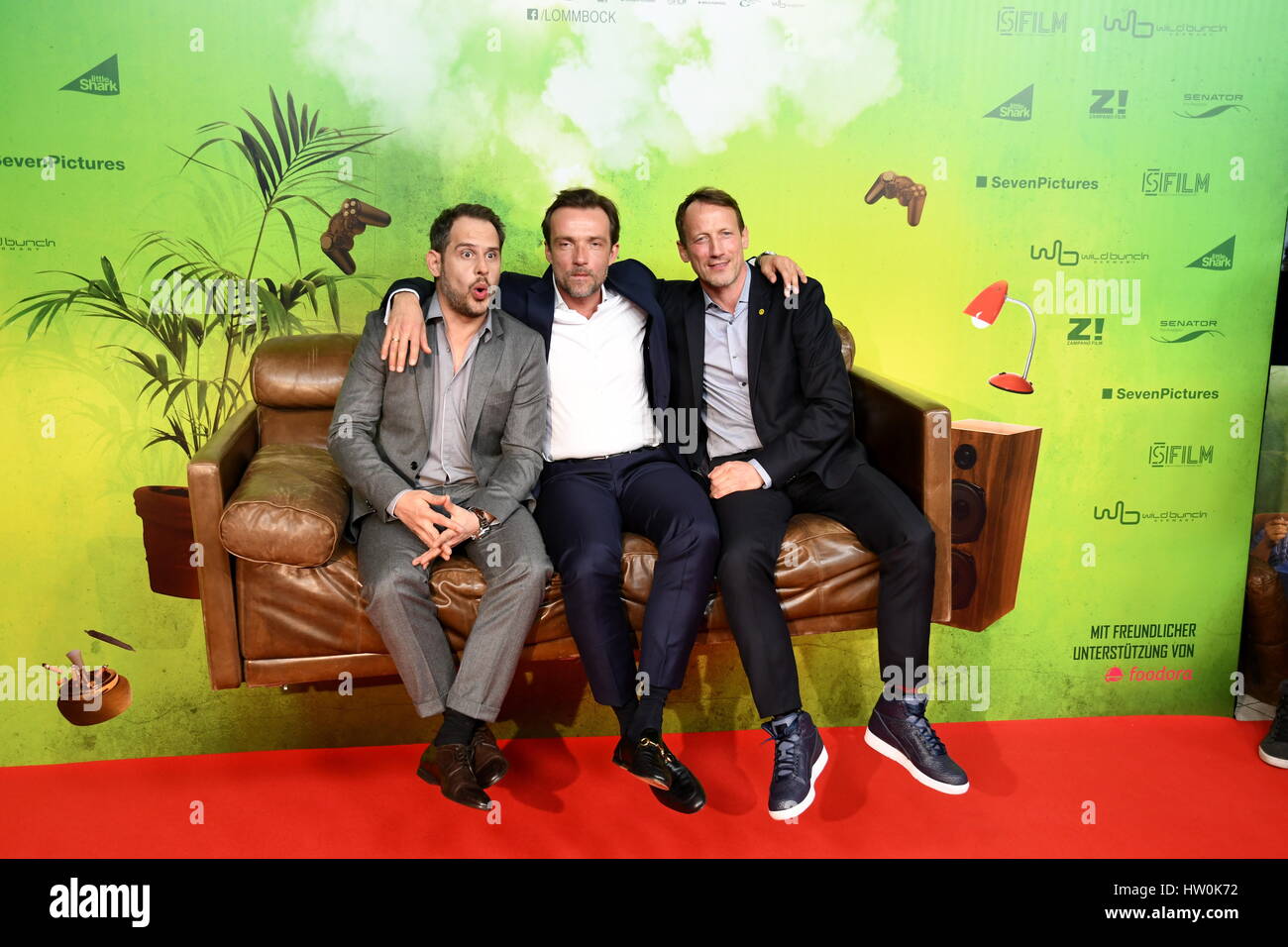 Cologne, Germany. 14th Mar, 2017. Actors Moritz Bleibtreu, Lucas ...