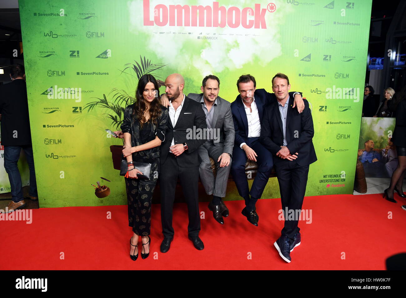 Cologne, Germany. 14th Mar, 2017. Actors Melanie Winiger, l-r, Dar ...