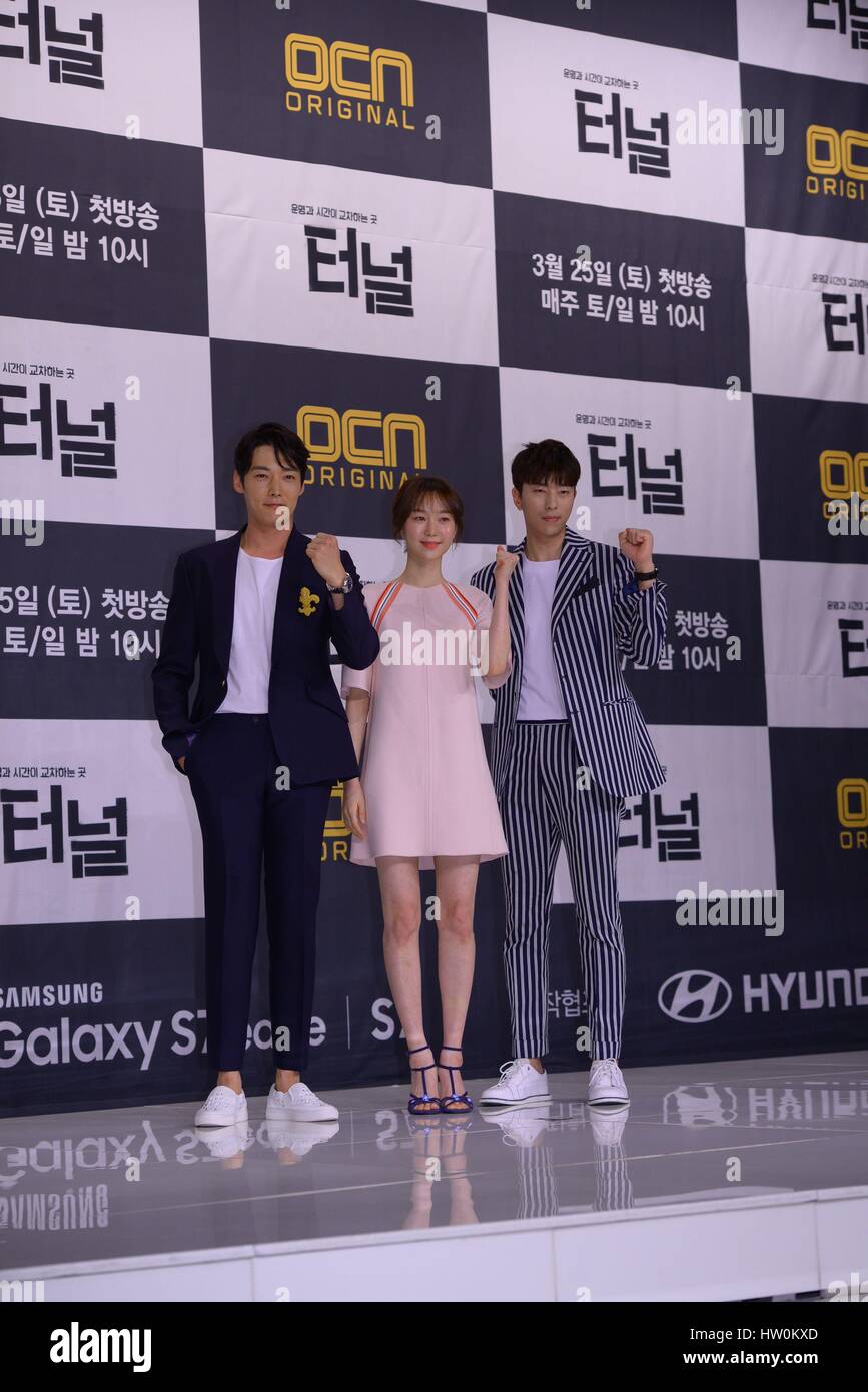 Seoul, Korea. 22nd Mar, 2017. Jin-hyeok Chui, You-Young Lee and Yoon ...